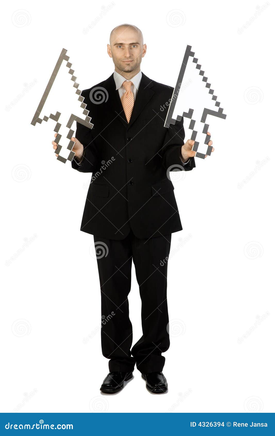 Man with Arrows Pointing Up Stock Photo - Image of dressed, goal: 4326394