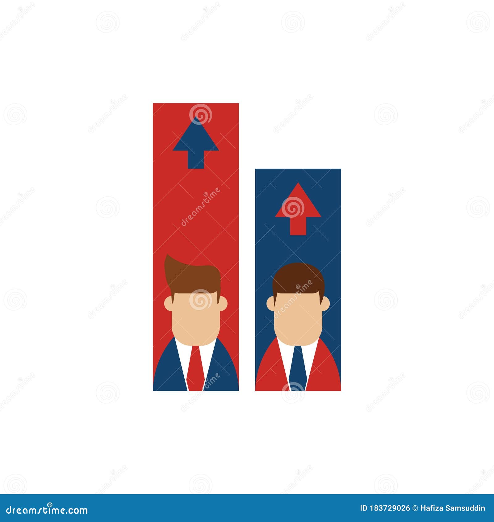 Man with Arrows. Vector Illustration Decorative Background Design Stock ...