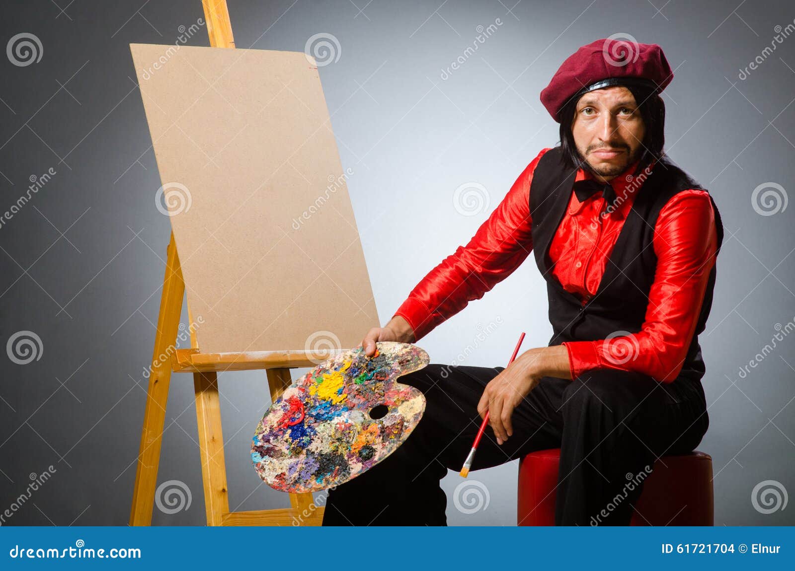 The Man Artist in Art Concept Stock Photo - Image of artist, canvas ...