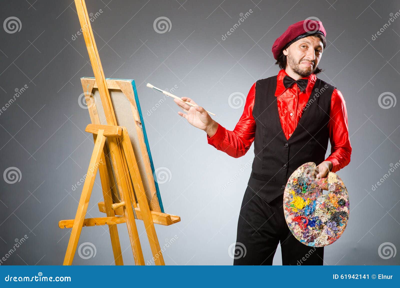The Man Artist in Art Concept Stock Image - Image of frame ...