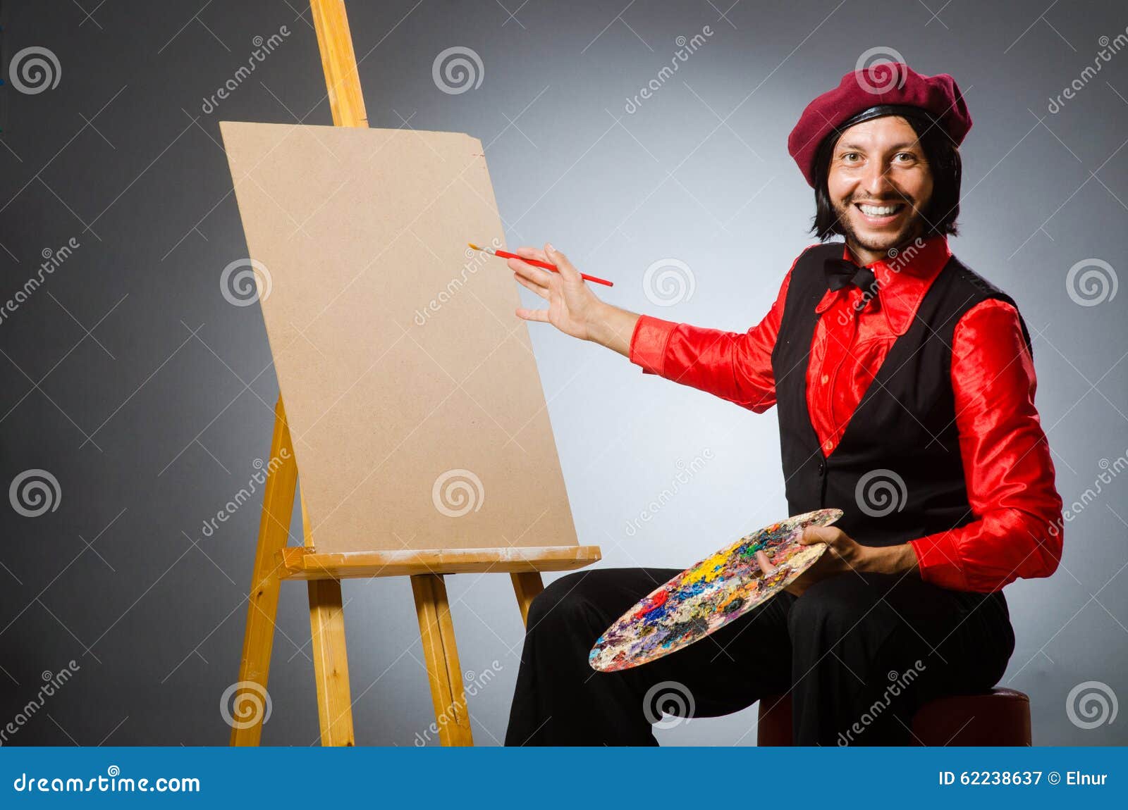 The Man Artist in Art Concept Stock Image - Image of draw, painter ...