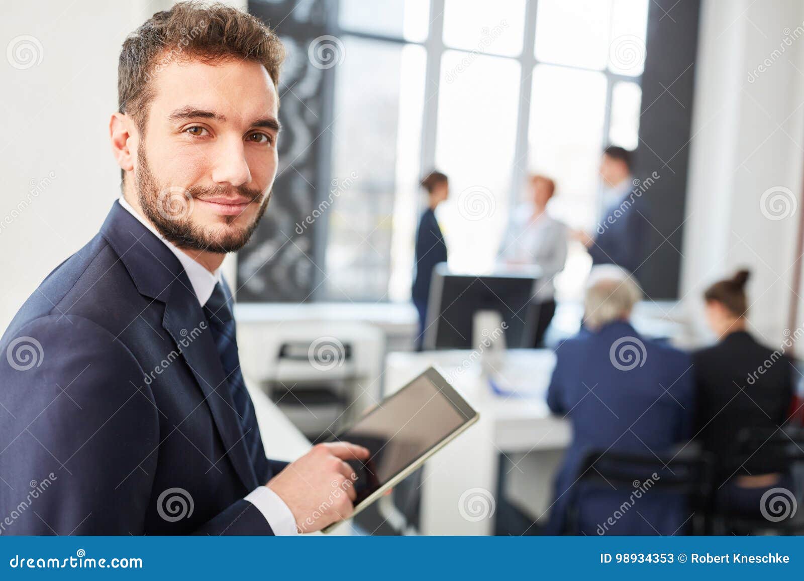 Business Consultant with Tablet Computer Stock Image - Image of meeting ...