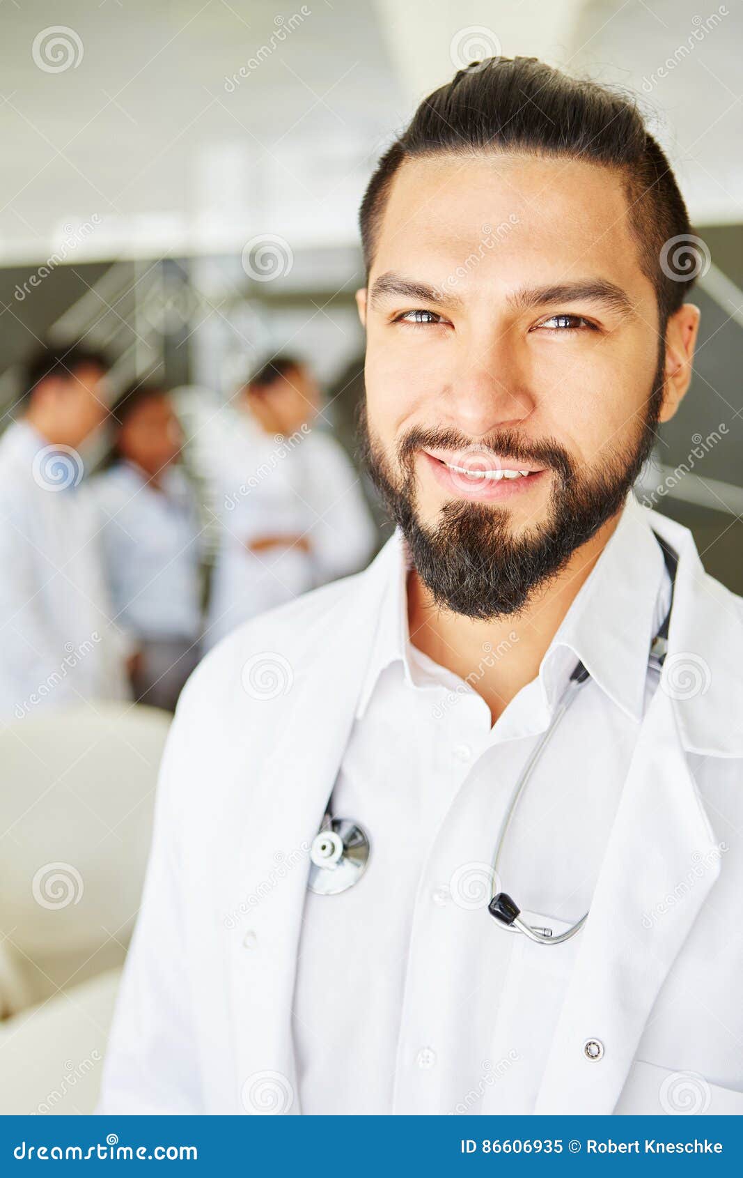 Man As Chief Physician with Responsability Stock Image - Image of ...