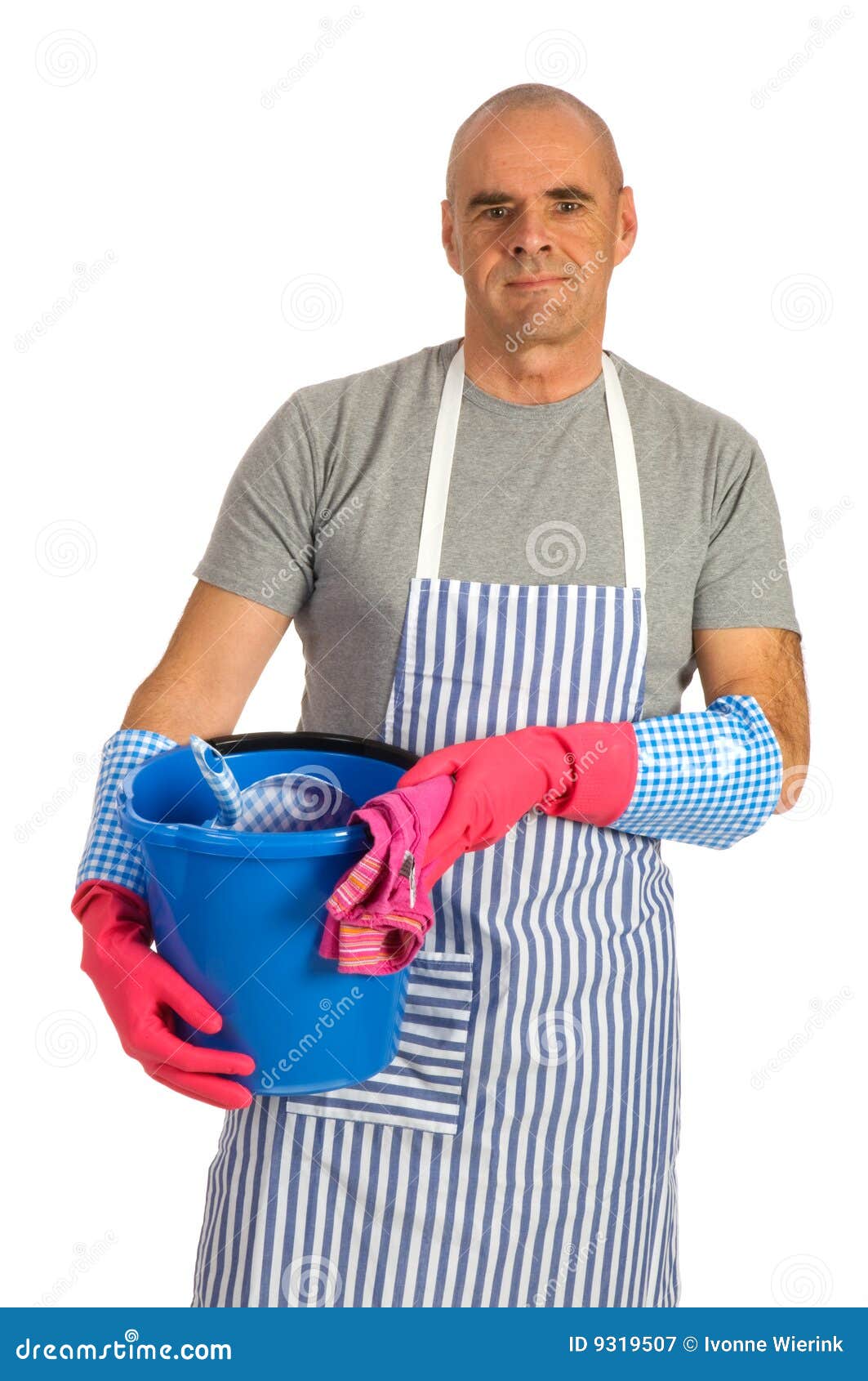 Man as house man stock image. Image of cleaning, emancipation - 9319507