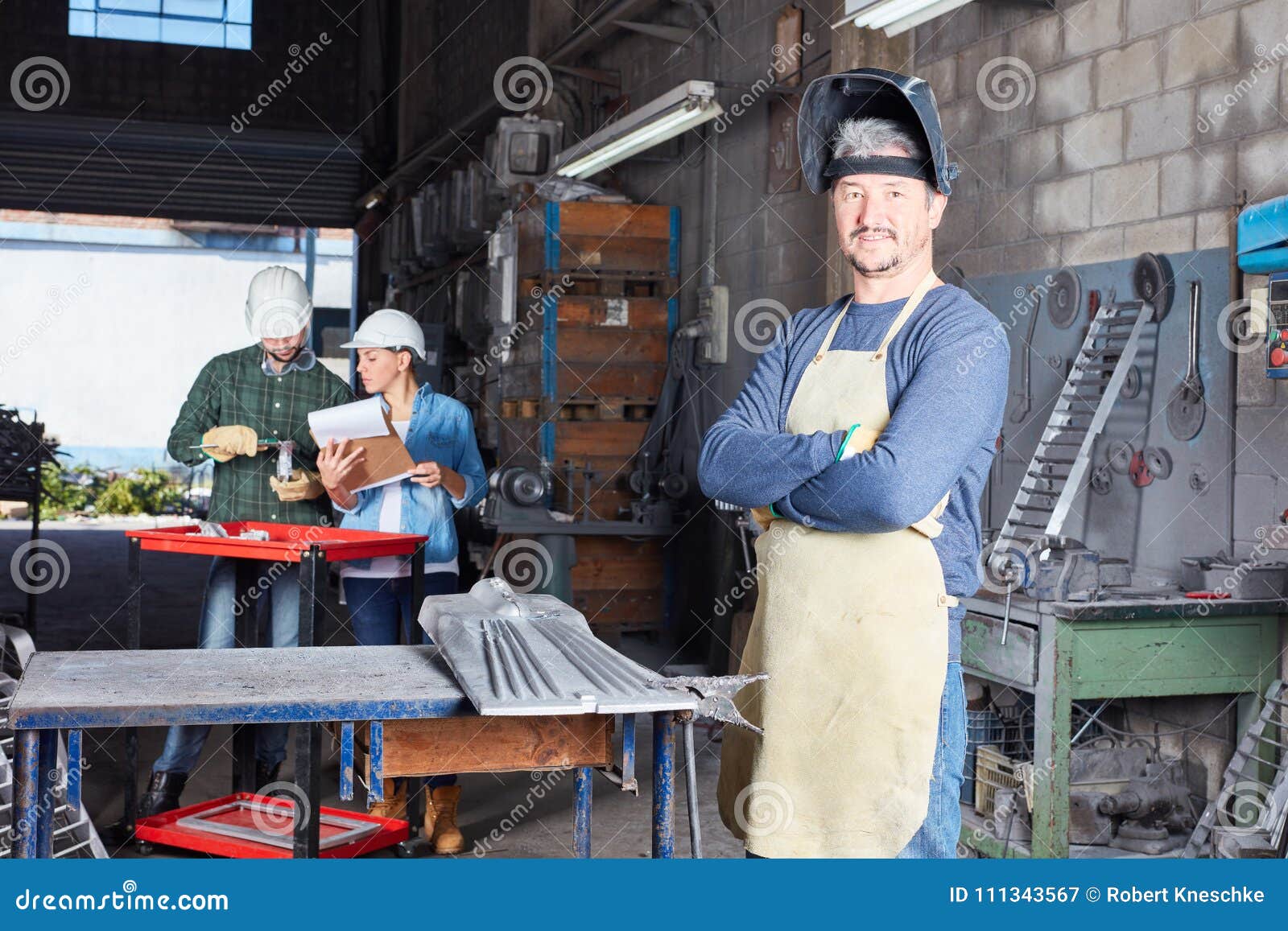 Man As Worker and Metalworker with Experience Stock Image - Image of ...