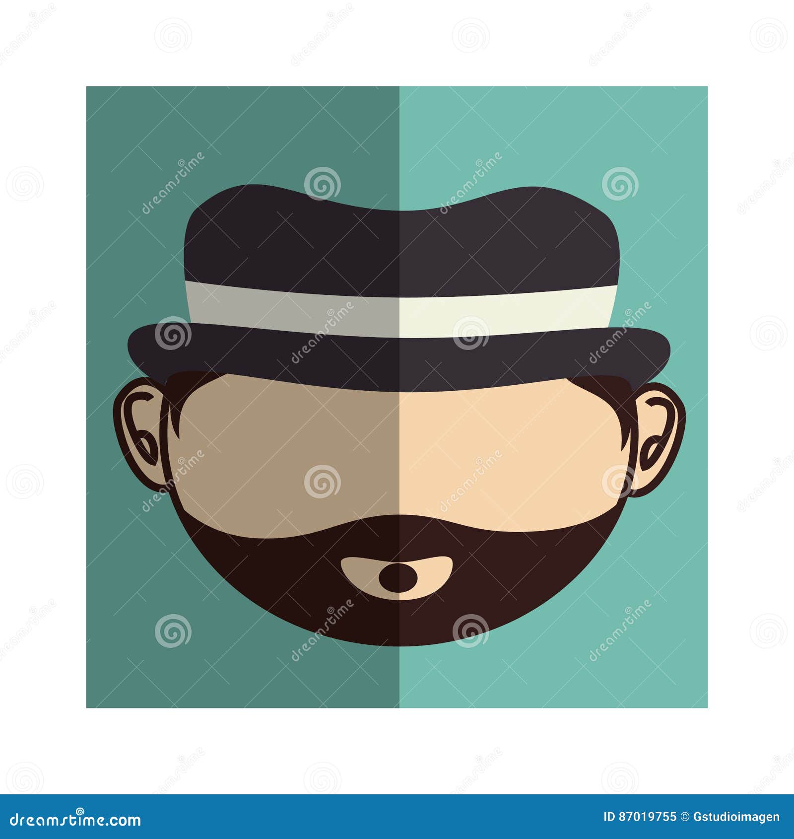 Man asian face icon stock vector. Illustration of style - 87019755