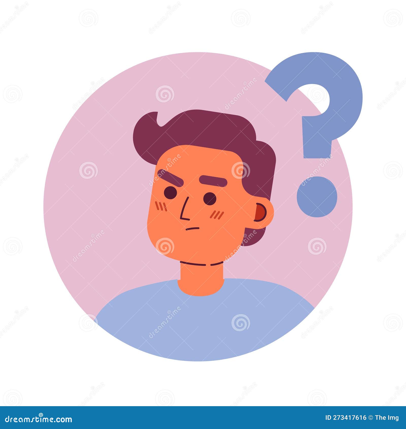Man Asking Question Semi Flat Color Vector Character Avatar Stock ...