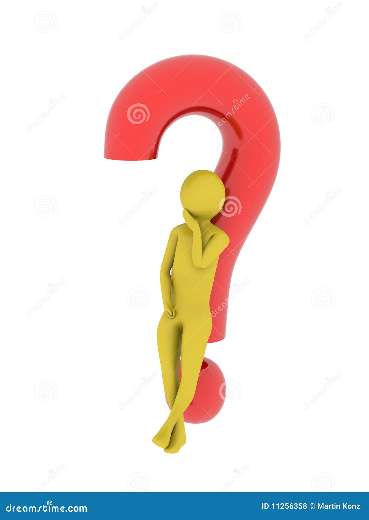 Man With Asking Sign Bubbles Royalty-Free Stock Photo | CartoonDealer ...