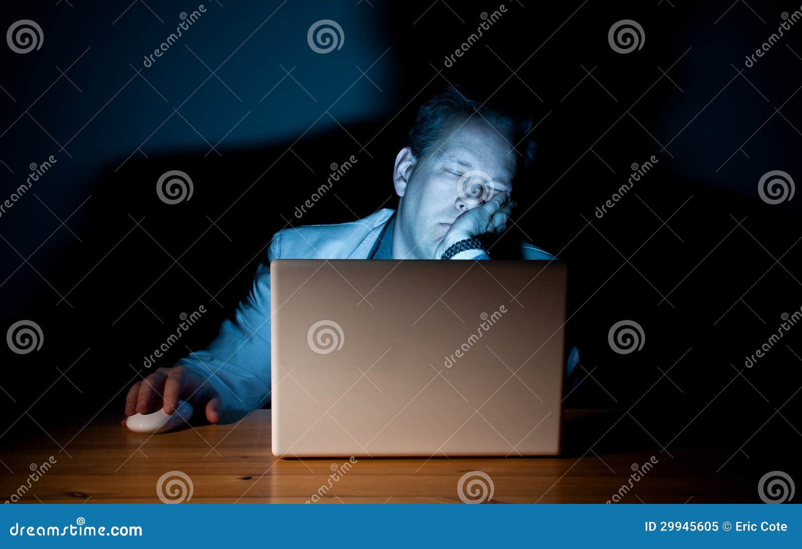 Tired computer guy stock image. Image of internet, business - 29945605