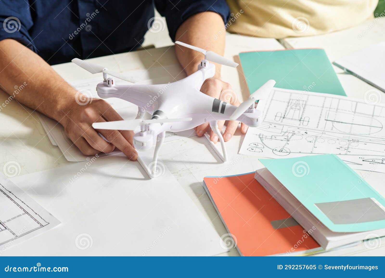 Man Assembling Quadcopter stock image. Image of copter - 292257605