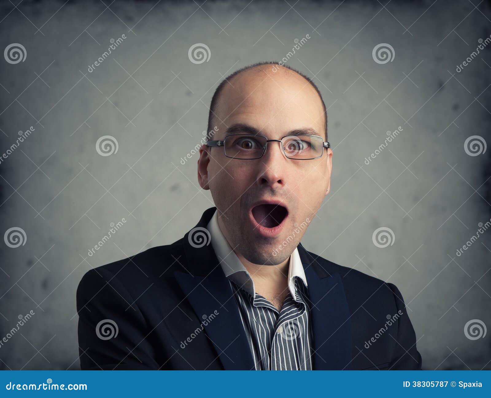 Man with Astonished Expression Stock Image - Image of fear, portrait ...