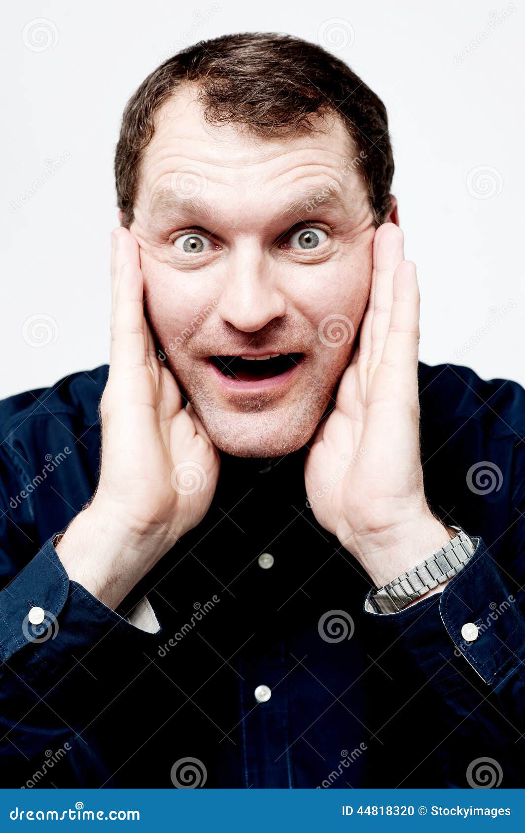 Man with Astonished Expression Stock Photo - Image of aged, surprised ...