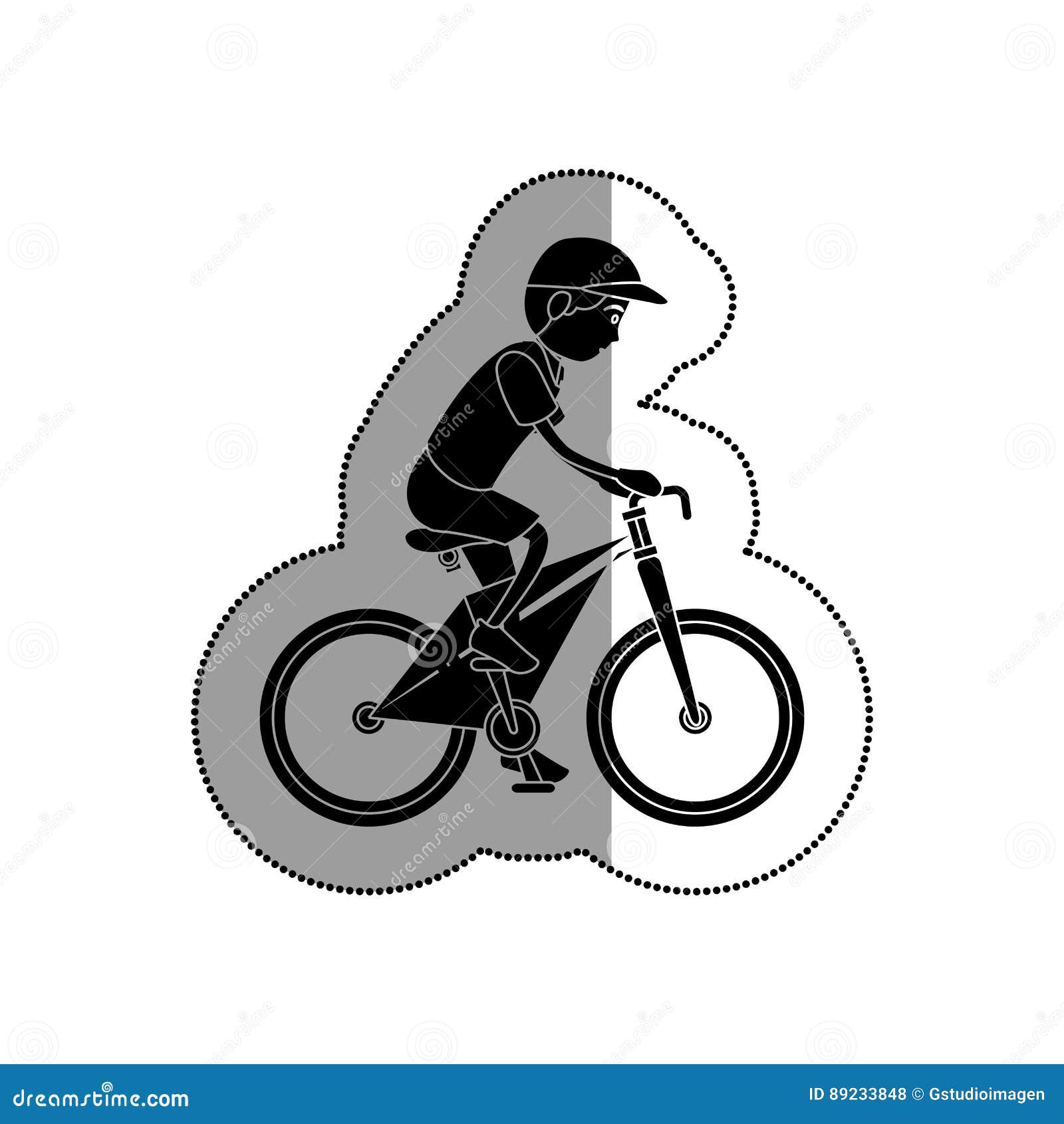 Man Athlete in Bicycle Avatar Character Stock Illustration ...