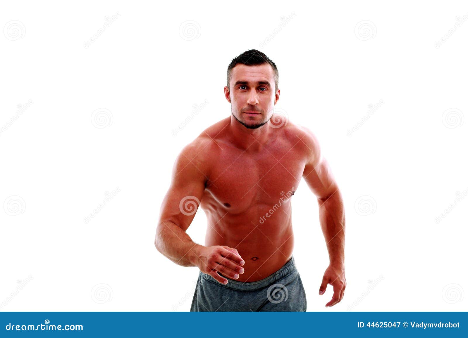 Man Athlete Doing Running Exercise Stock Image - Image of position ...