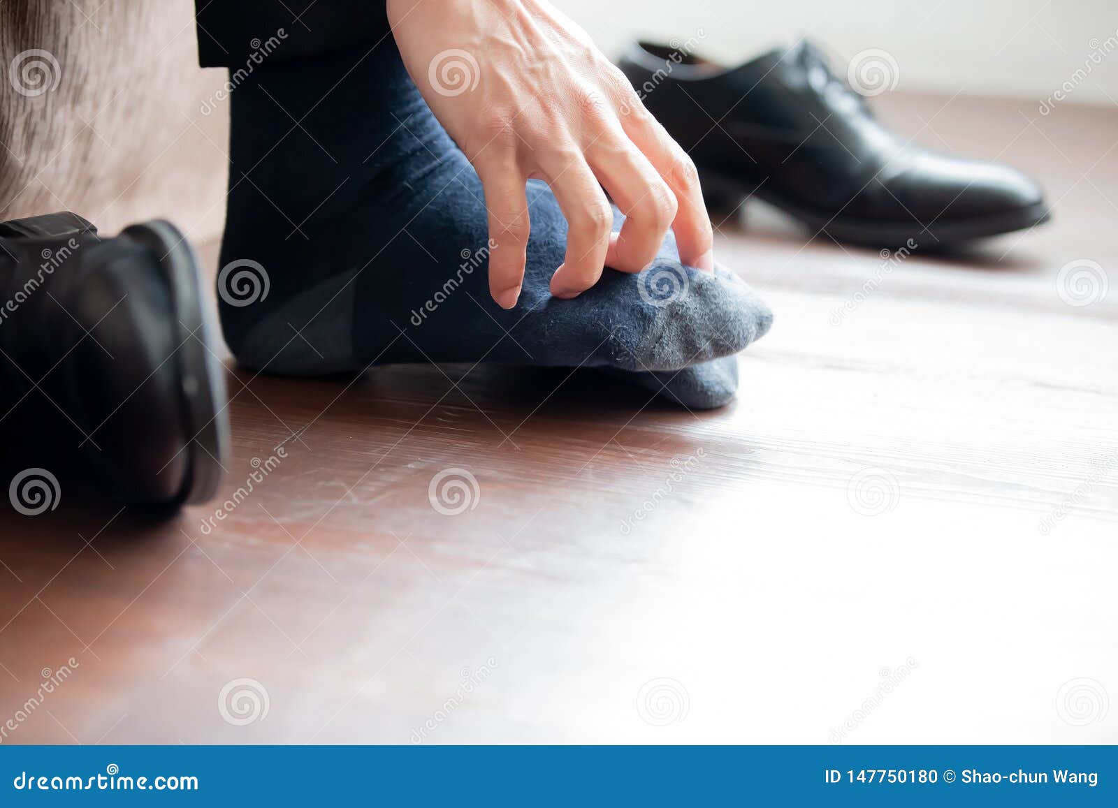 Man with athlete foot stock photo. Image of male, health - 147750180