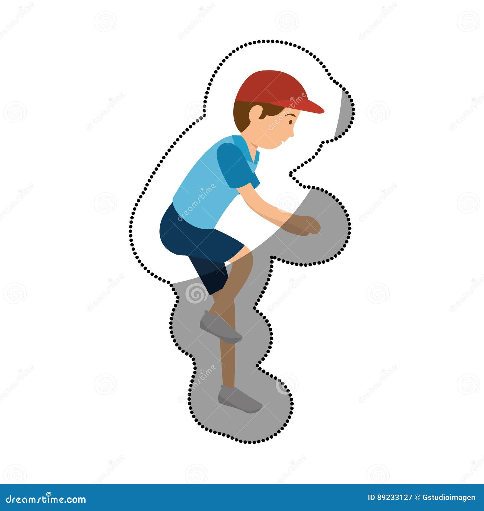 Man Athlete Practicing Climbing Avatar Character Stock Illustration ...