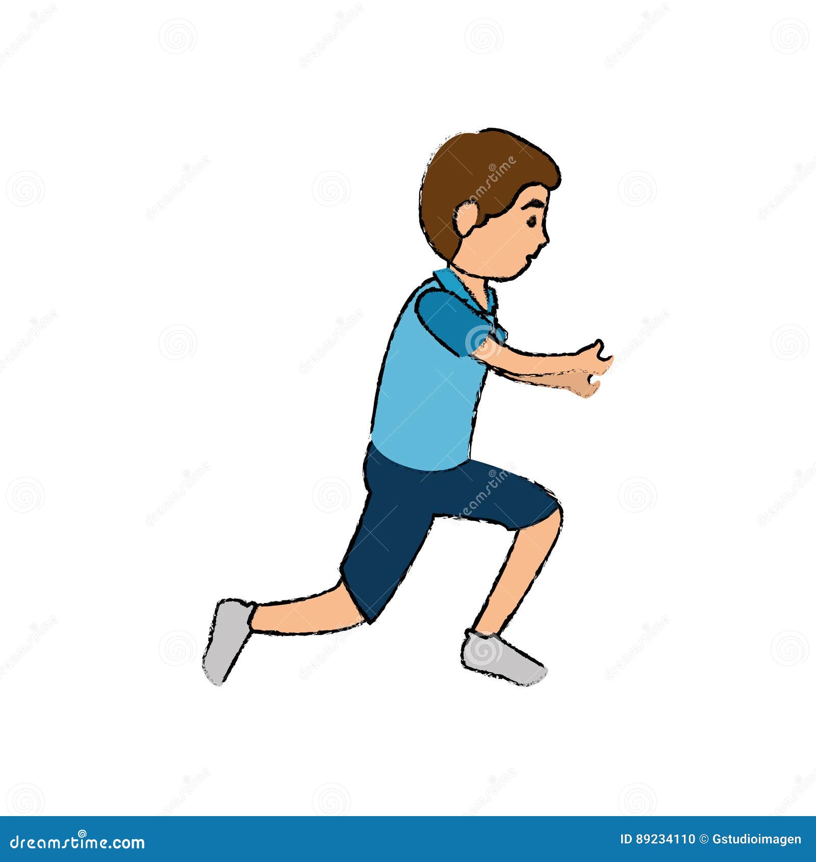 Man Athlete Practicing Climbing Avatar Character Stock Illustration ...