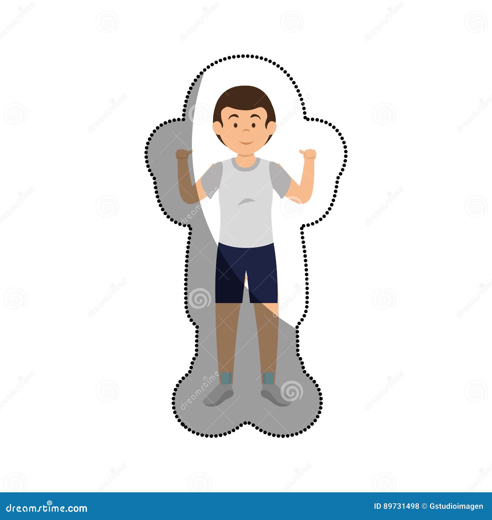 Man Athlete Practicing Exercise Avatar Character Stock Vector ...