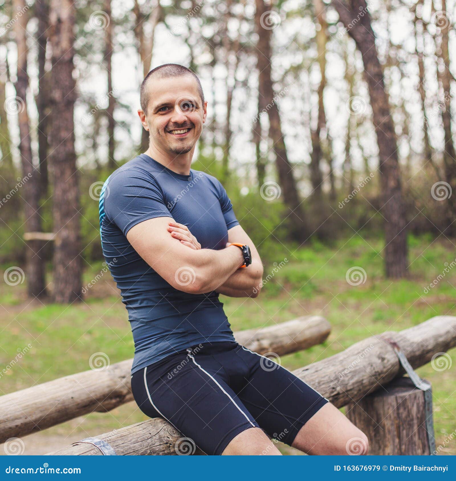 Man Athlete Smiling and Looking in Camera after Training Stock Image ...