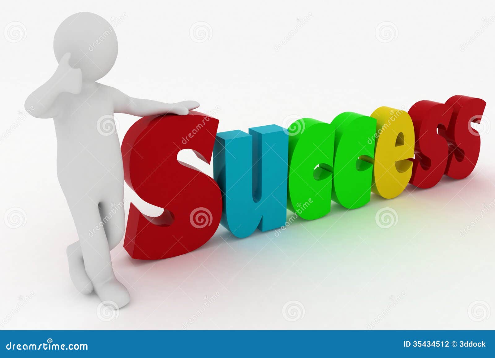 Man attaining success stock illustration. Illustration of individual ...