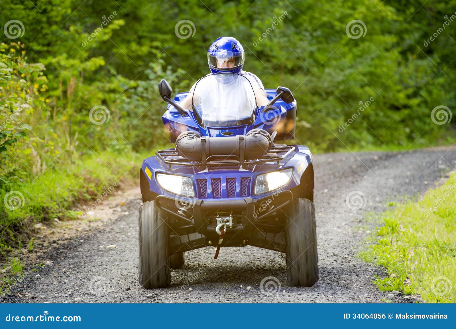 Man on ATV stock photo. Image of quad, adventure, outside - 34064056
