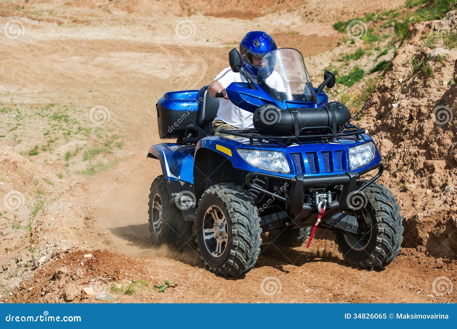 Man on ATV stock image. Image of quad, outside, powerful - 34826065