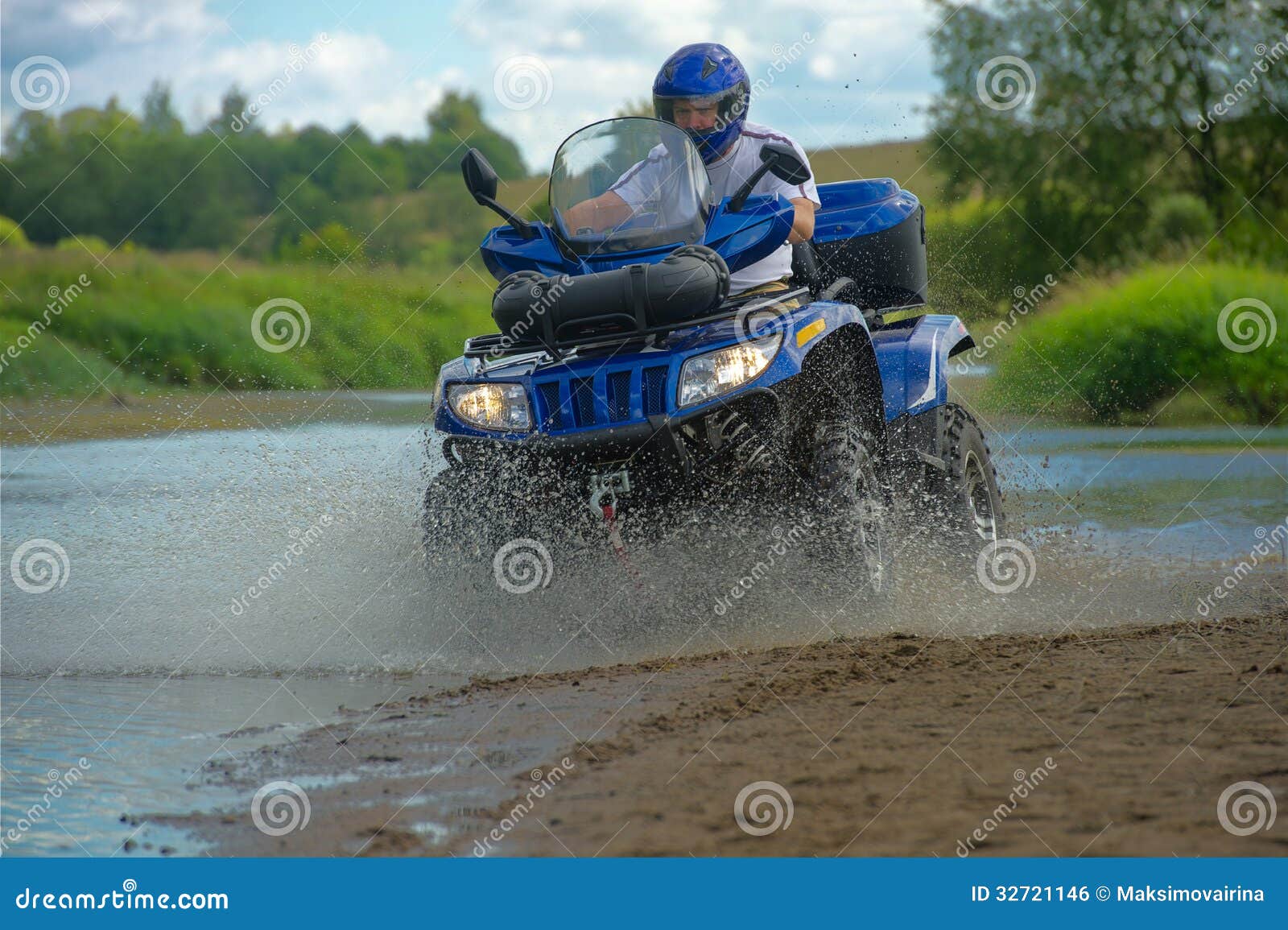 Man on ATV stock photo. Image of quad, outside, sand - 32721146