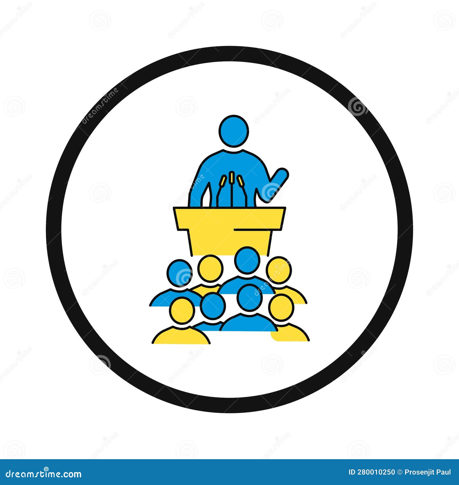 Political Leader Addressing A Crowd During Stock Photo | CartoonDealer ...