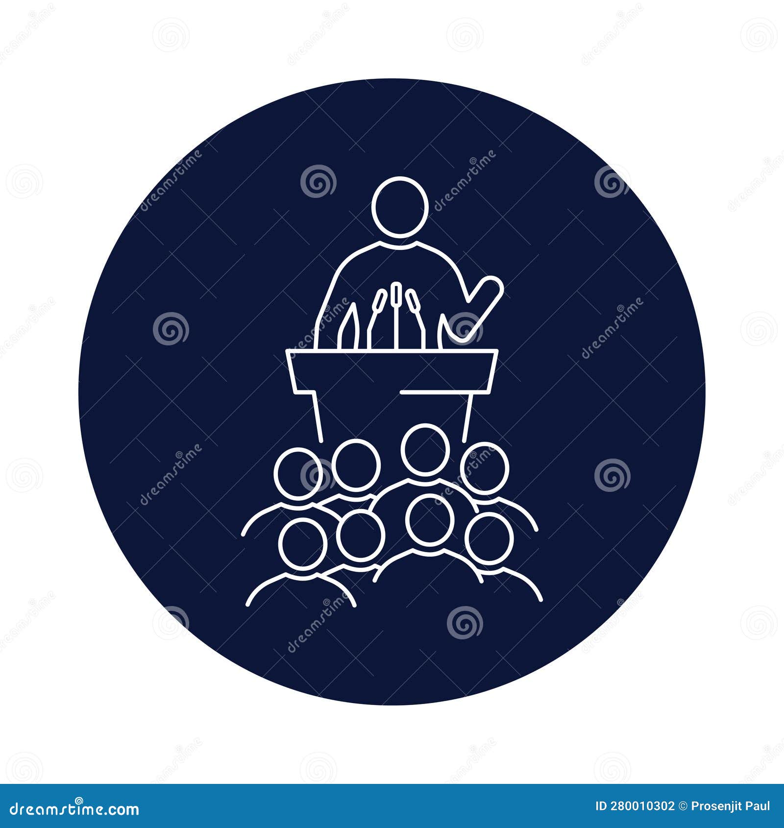 Political Leader Addressing A Crowd During Stock Photo | CartoonDealer ...