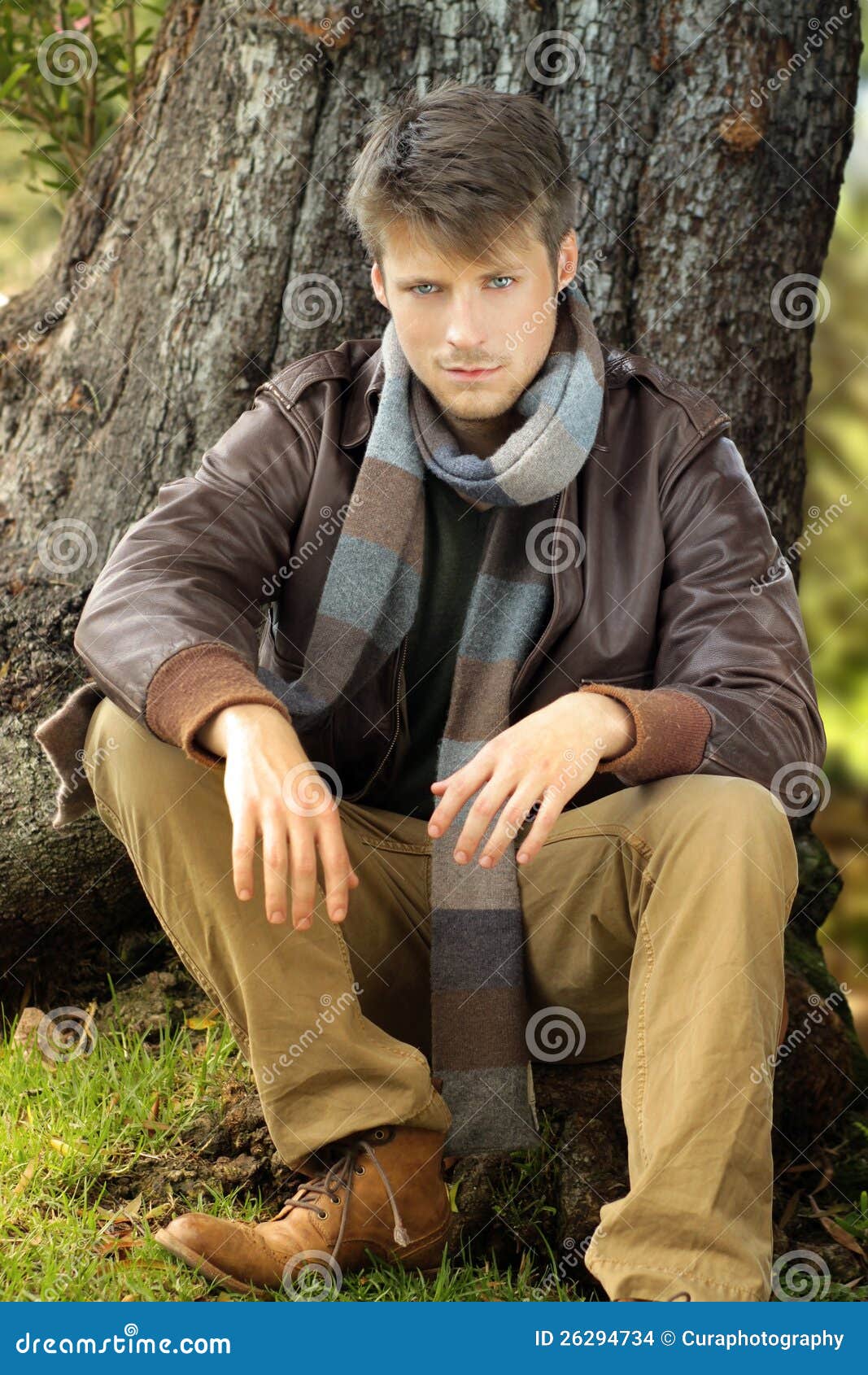 Man in autumn stock photo. Image of relax, attractive - 26294734