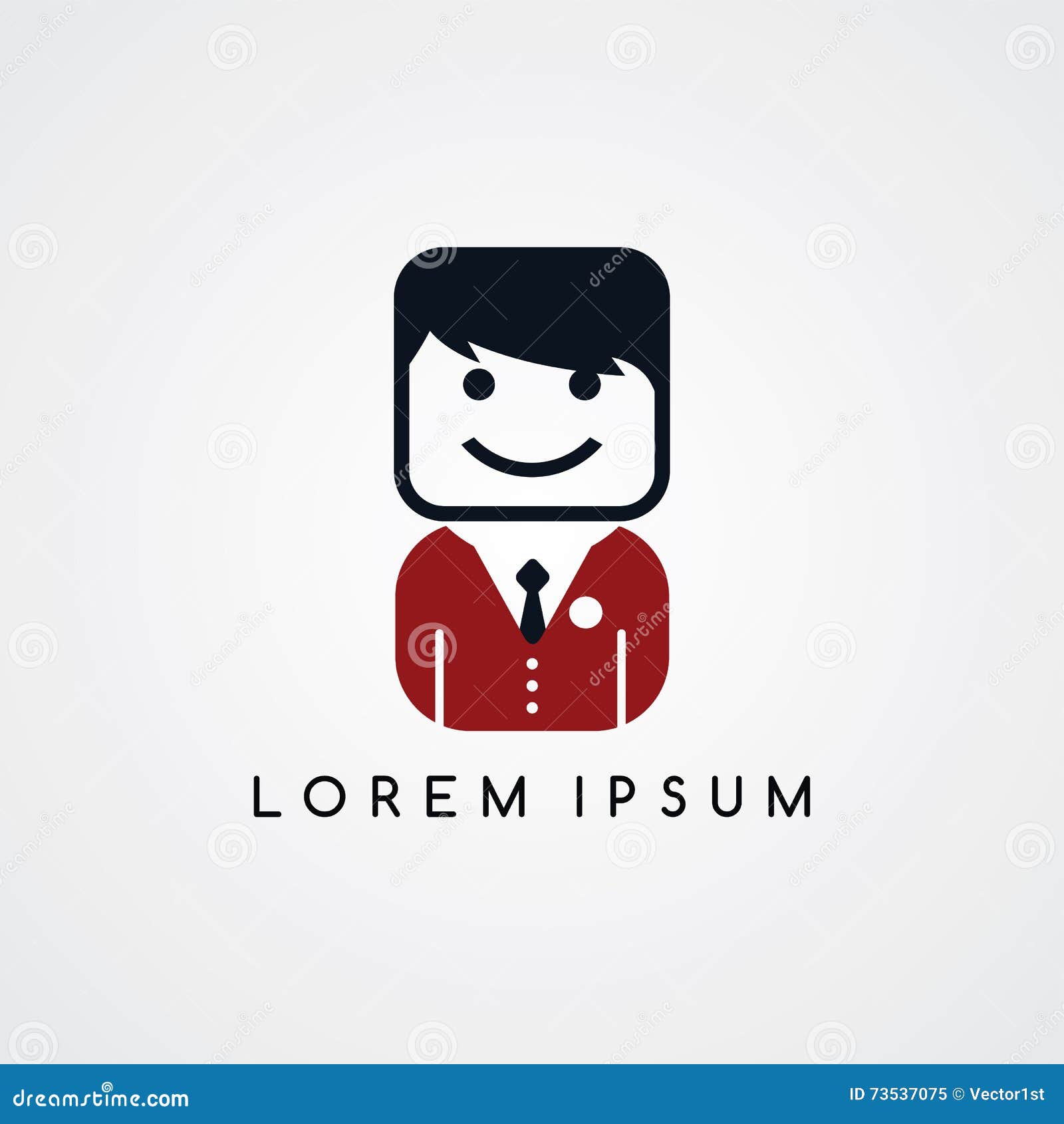 Man Avatar with Formal Suit Stock Vector - Illustration of user, people ...