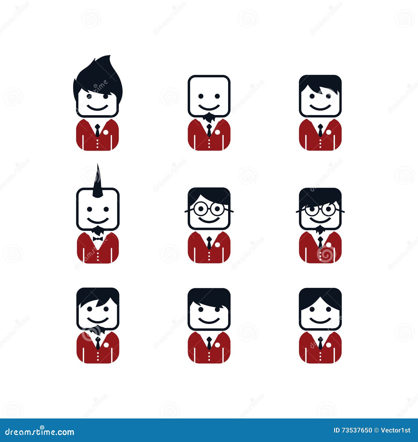 Man Avatar With Formal Suit Vector Illustration | CartoonDealer.com ...