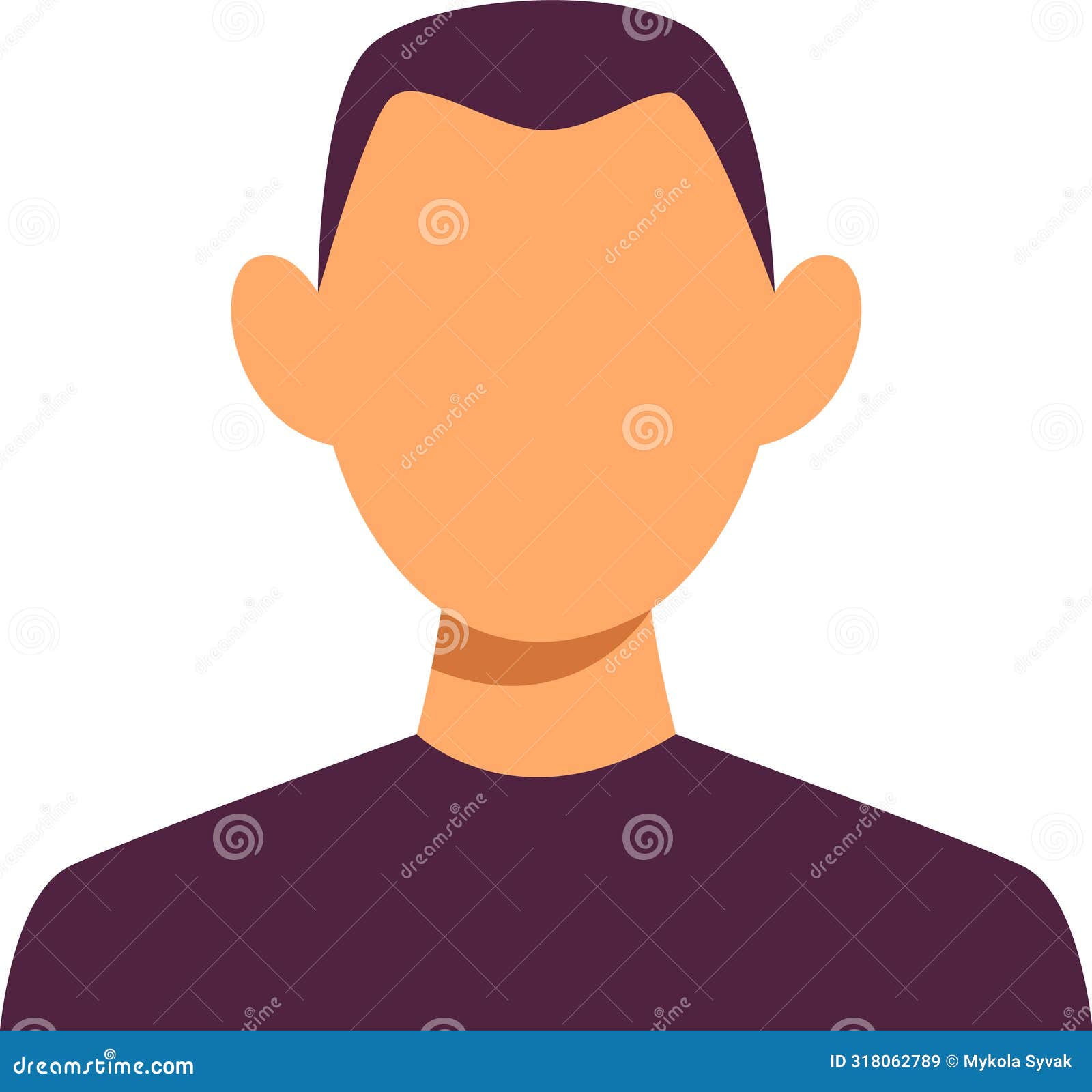 Man Avatar Profile stock vector. Illustration of face - 318062789