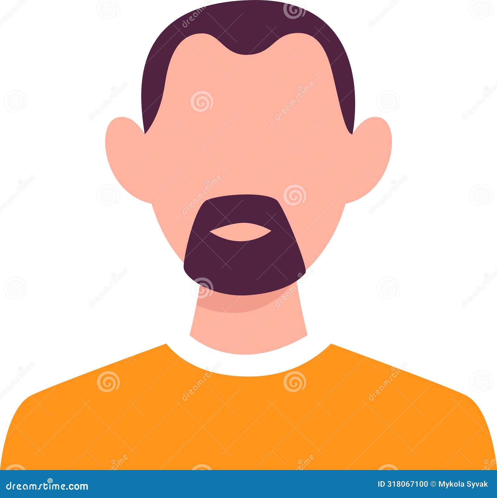 Man Avatar Profile stock vector. Illustration of face - 318067100