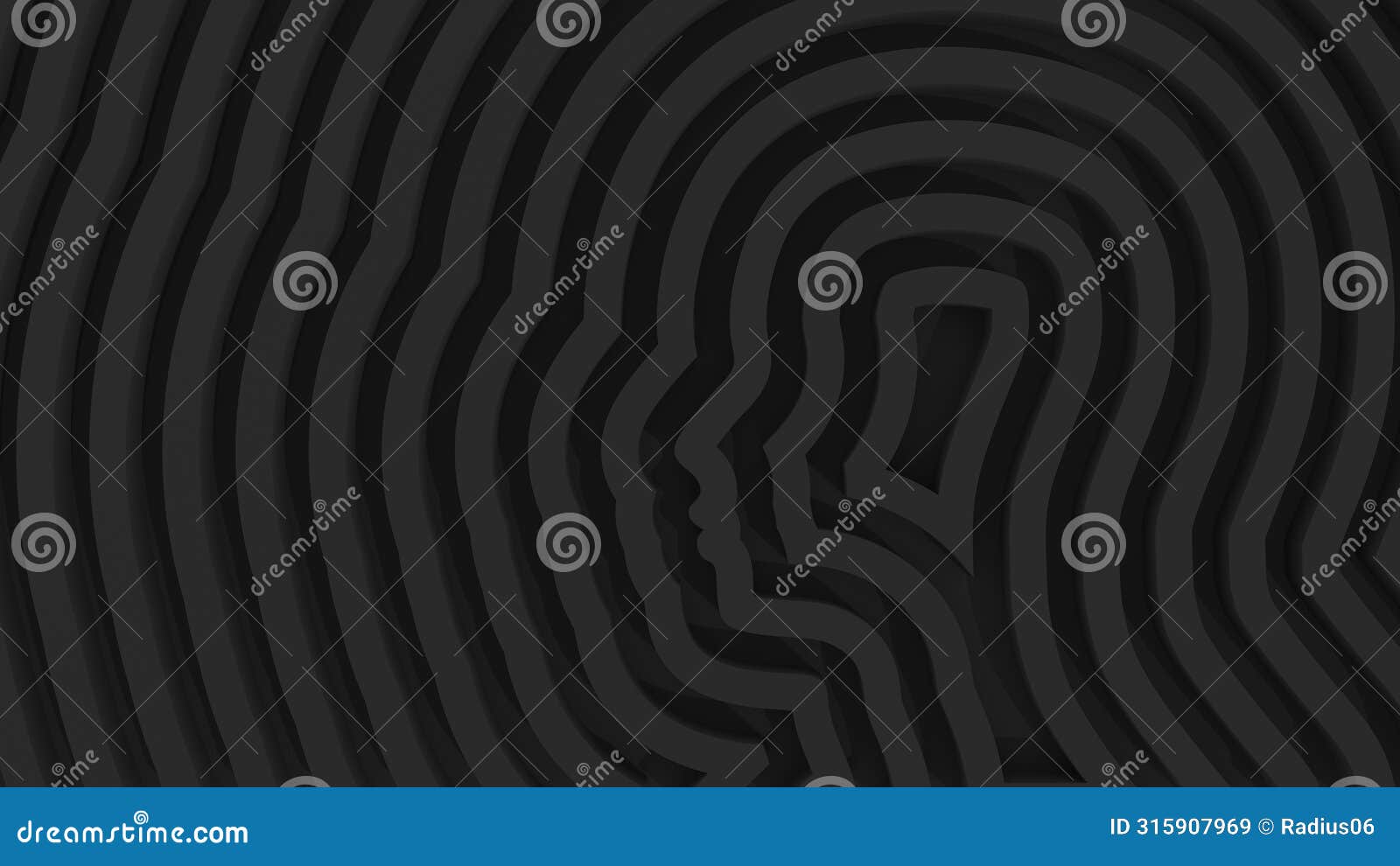 Man Avatar Profile View. Concept of Teamwork or Split Personality. 3D ...