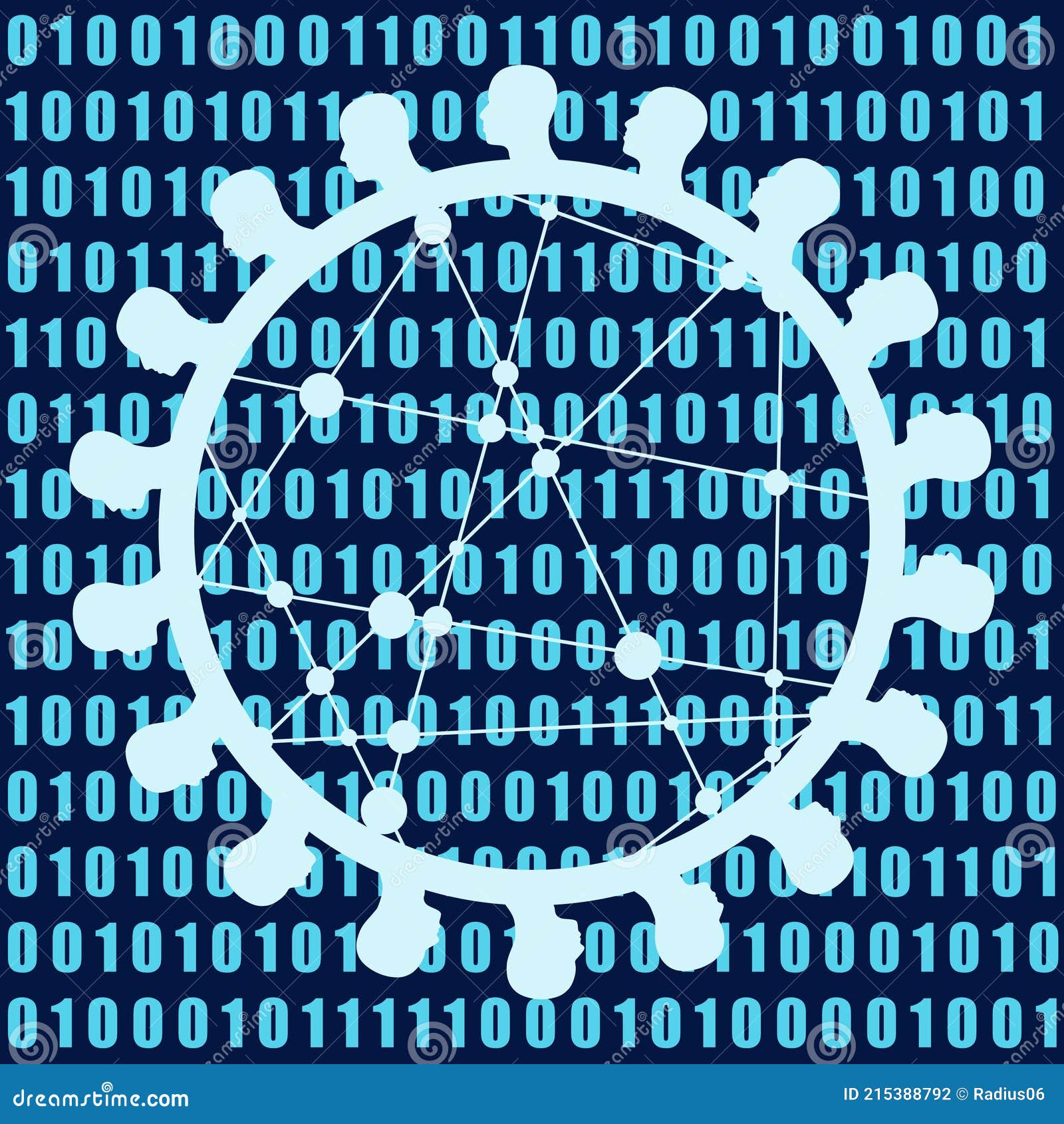 Social Network Technology Concept. Internet Human Communication Stock ...