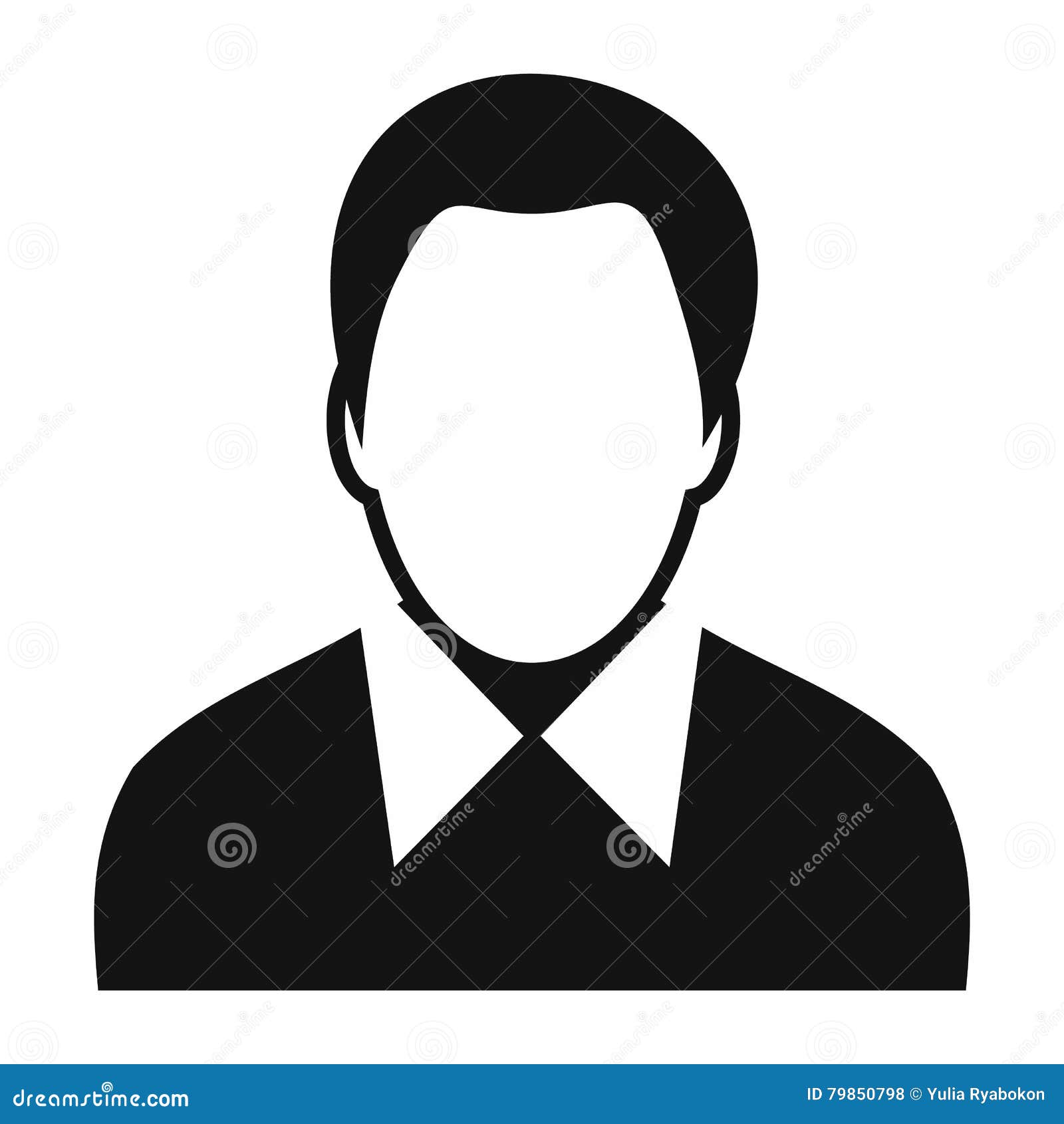Man avatar simple icon stock vector. Illustration of network - 79850798