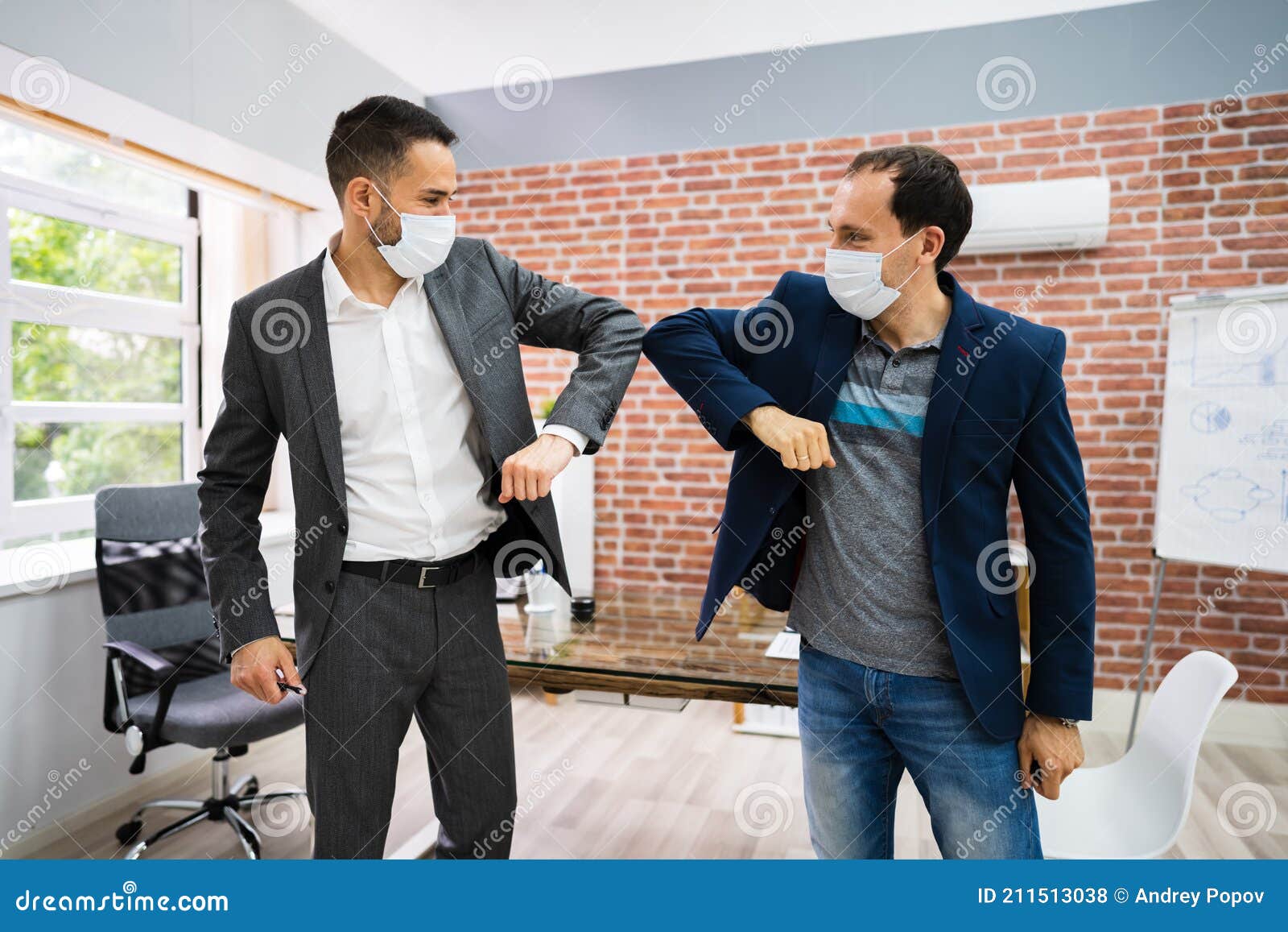 Man Avoiding Handshake To Stop Covid-19 Spread Stock Photo - Image of ...
