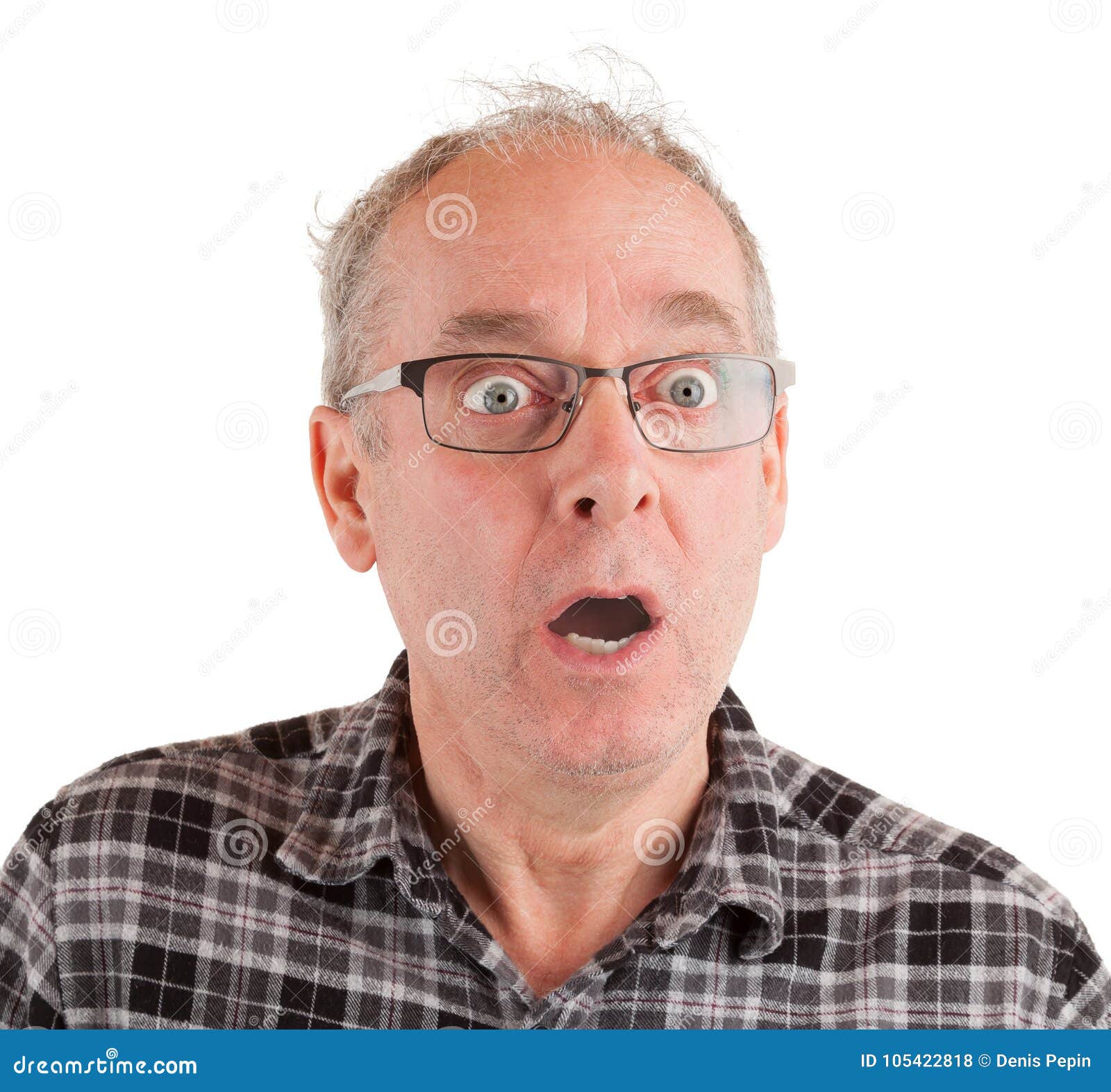 Man is Awe-Struck about Something Stock Photo - Image of afraid ...