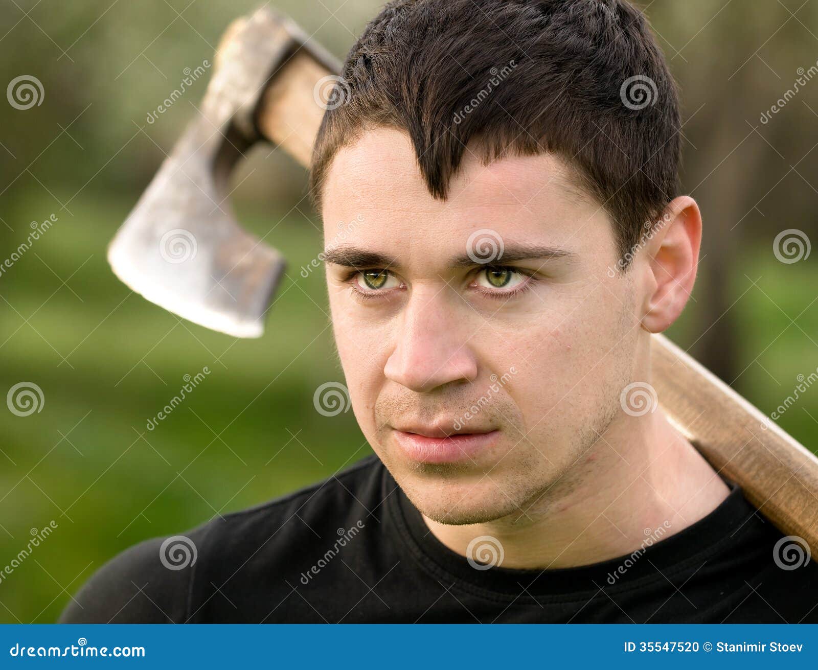 Man with an ax stock photo. Image of profession, professional - 35547520