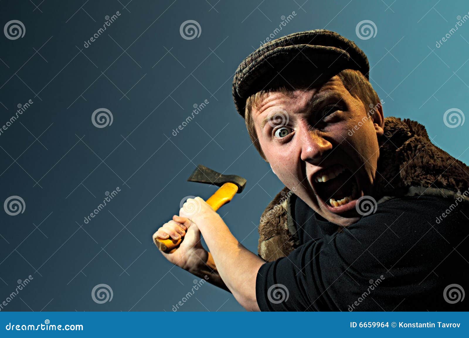 Man with axe stock photo. Image of human, hand, close - 6659964