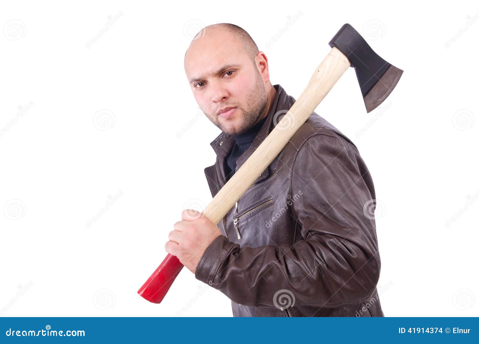 Man with axe isolated stock photo. Image of force, isolated - 41914374