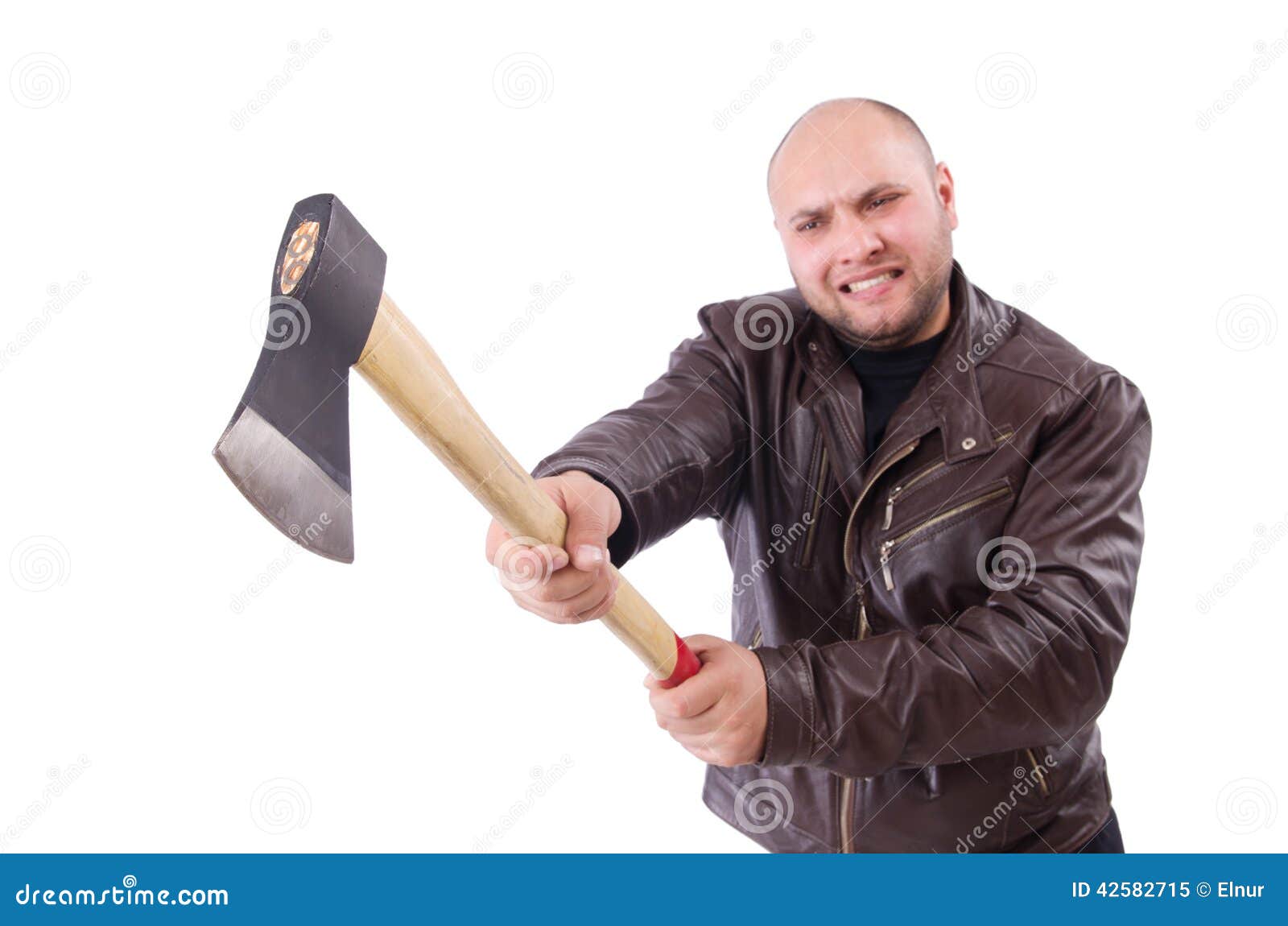 Man with axe isolated stock image. Image of gang, cruelty - 42582715