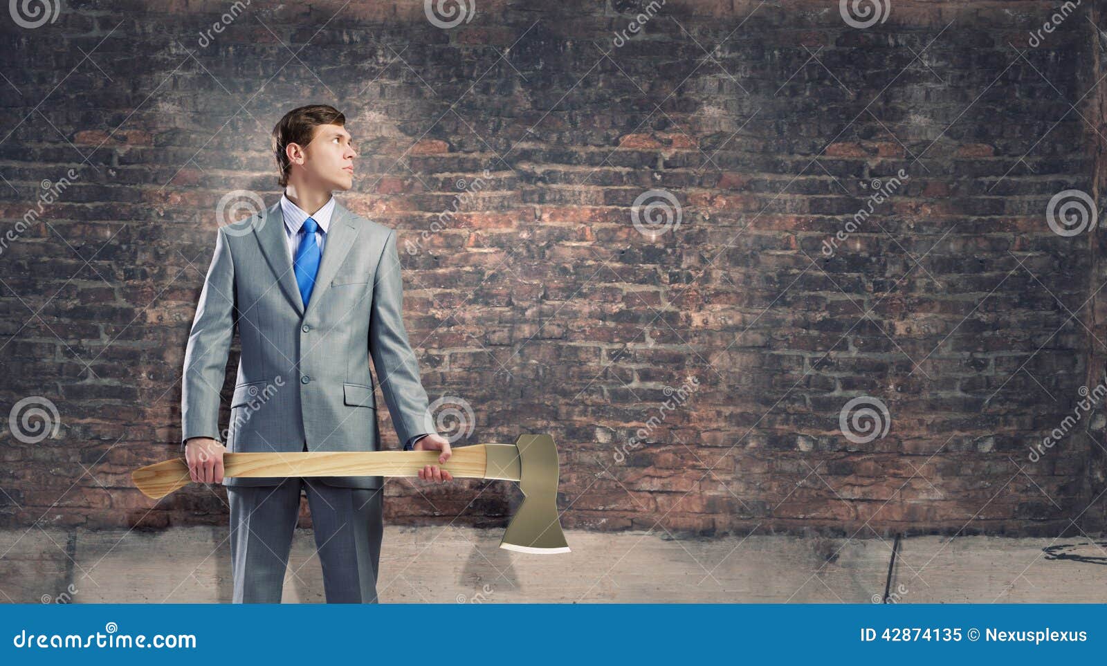 Man with axe stock image. Image of crazy, danger, malefactor - 42874135
