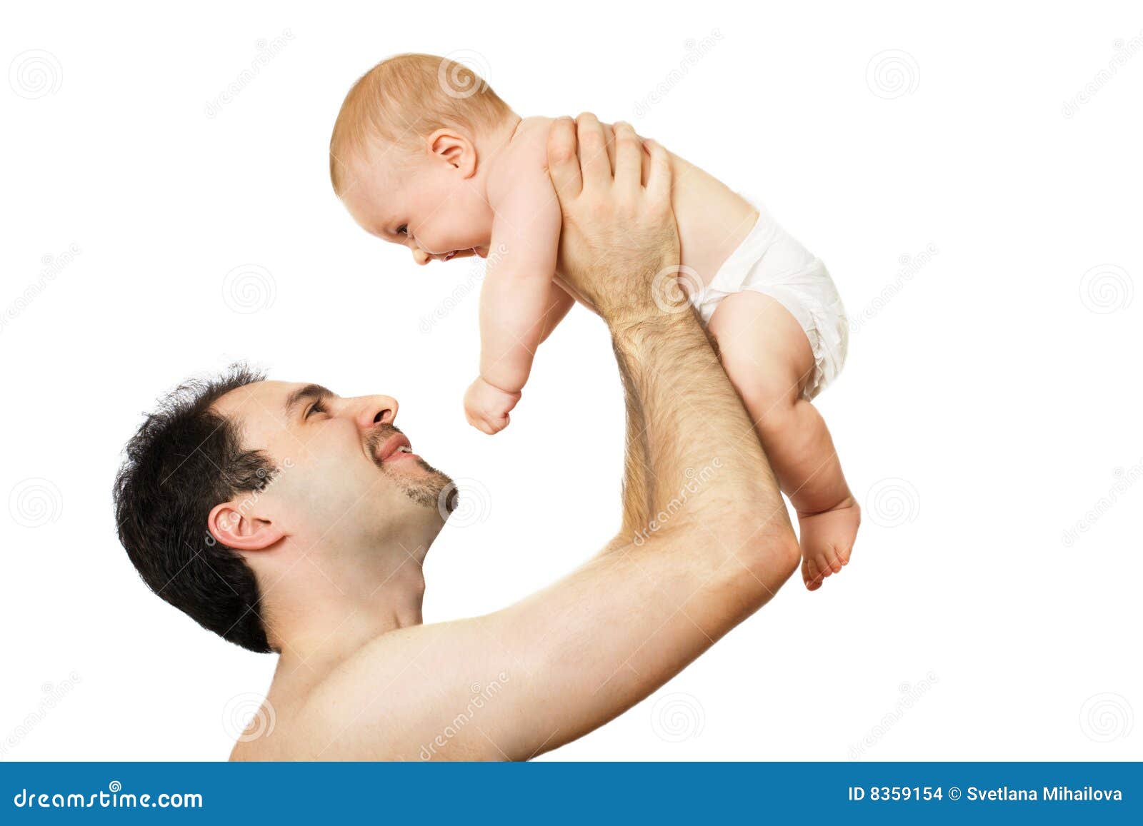 Man and baby stock photo. Image of small, adult, beautiful - 8359154