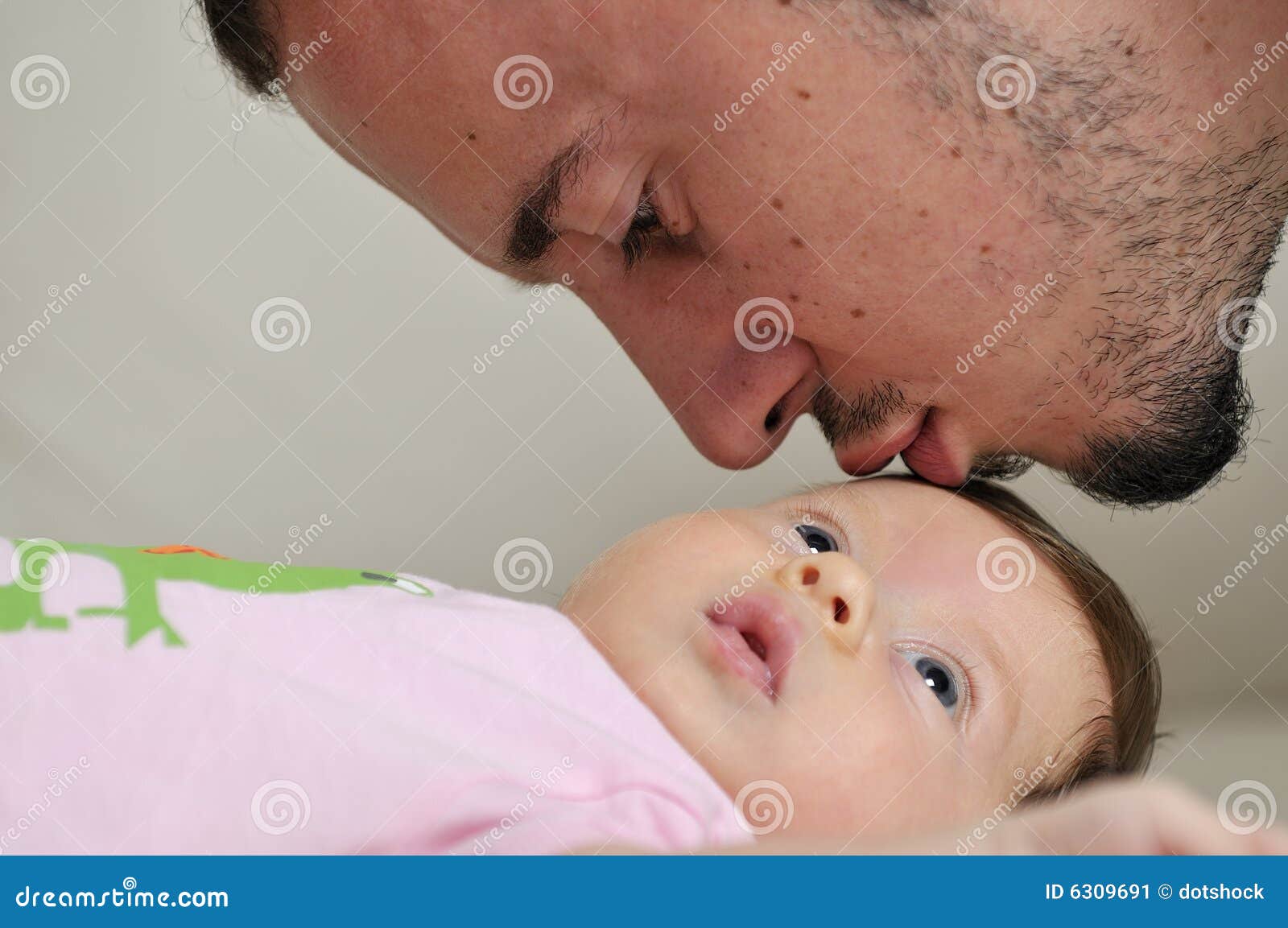 Man and Baby Closeup Portrait Stock Image - Image of arms, happy: 6309691