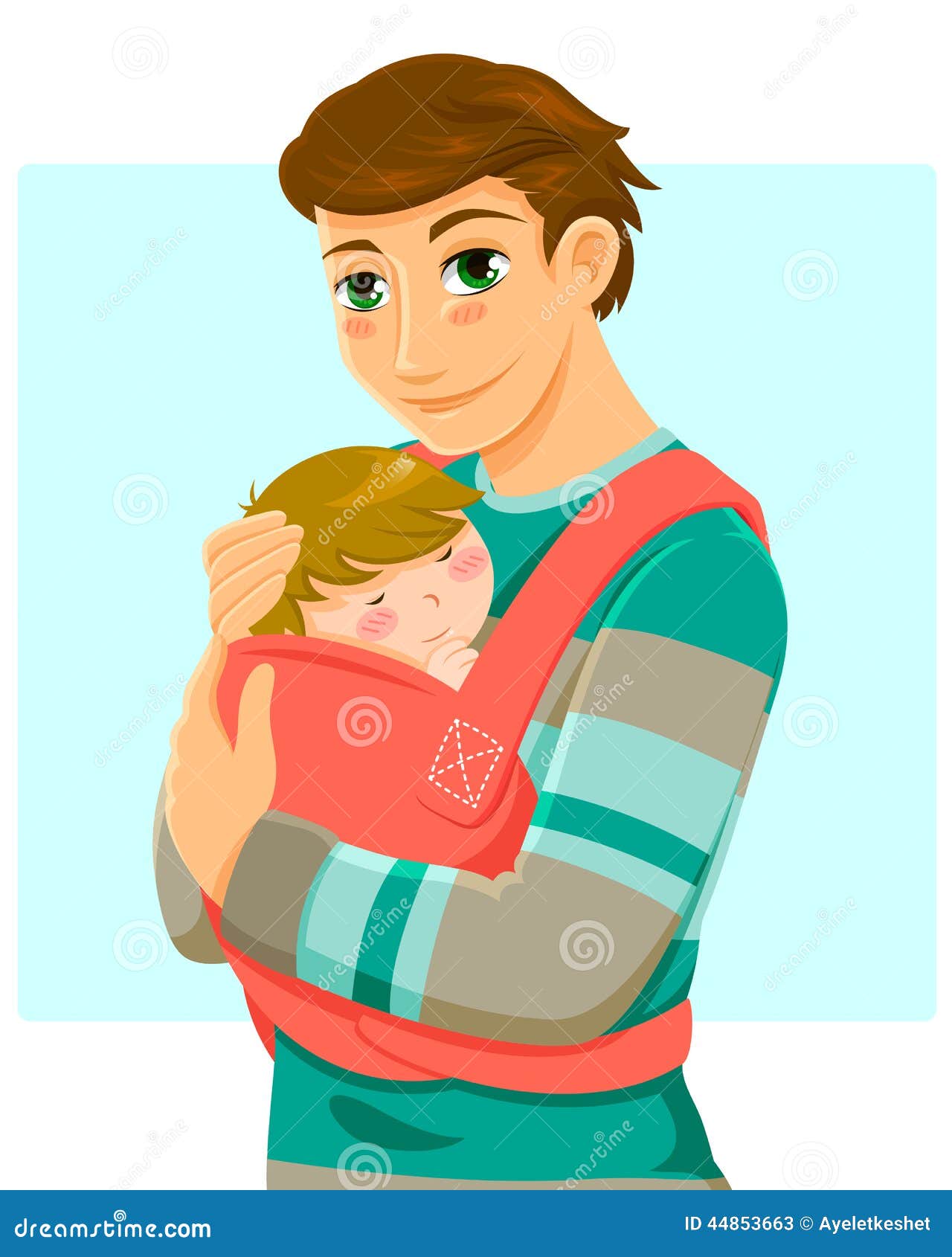 Man and baby stock vector. Illustration of happiness - 44853663