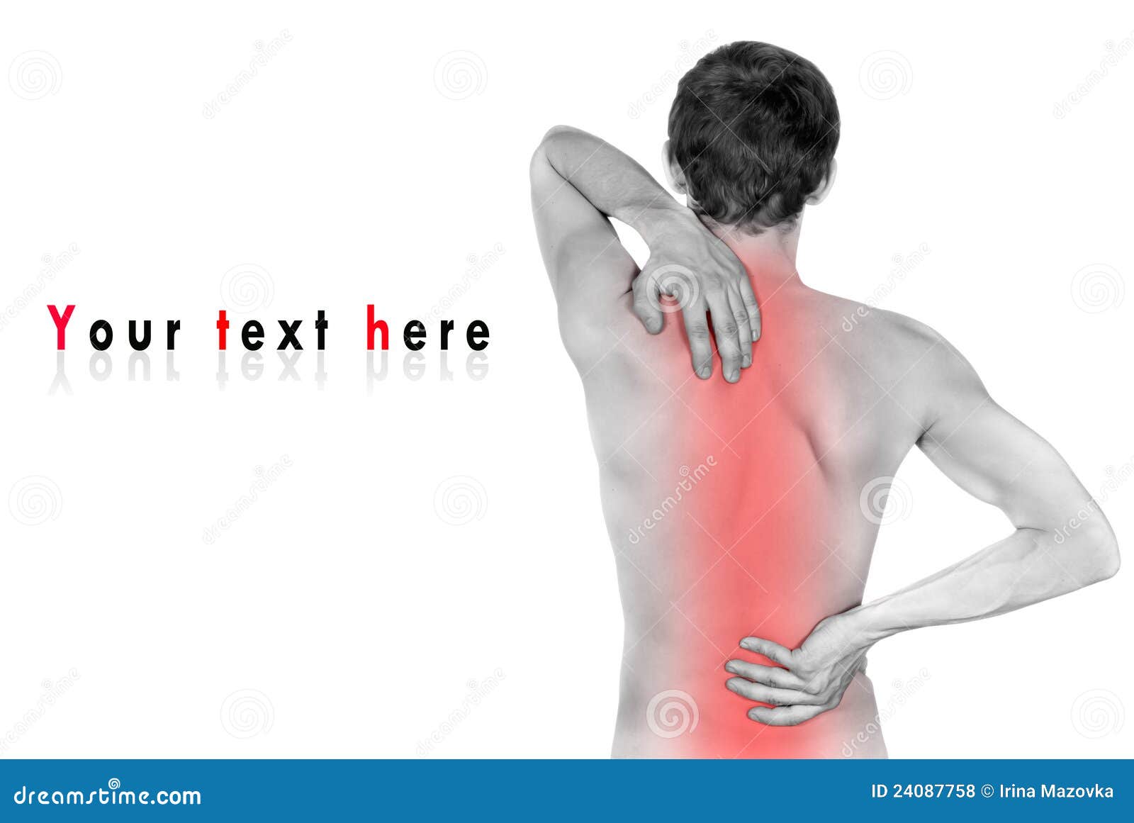 Man with back pain stock photo. Image of neck, health - 24087758