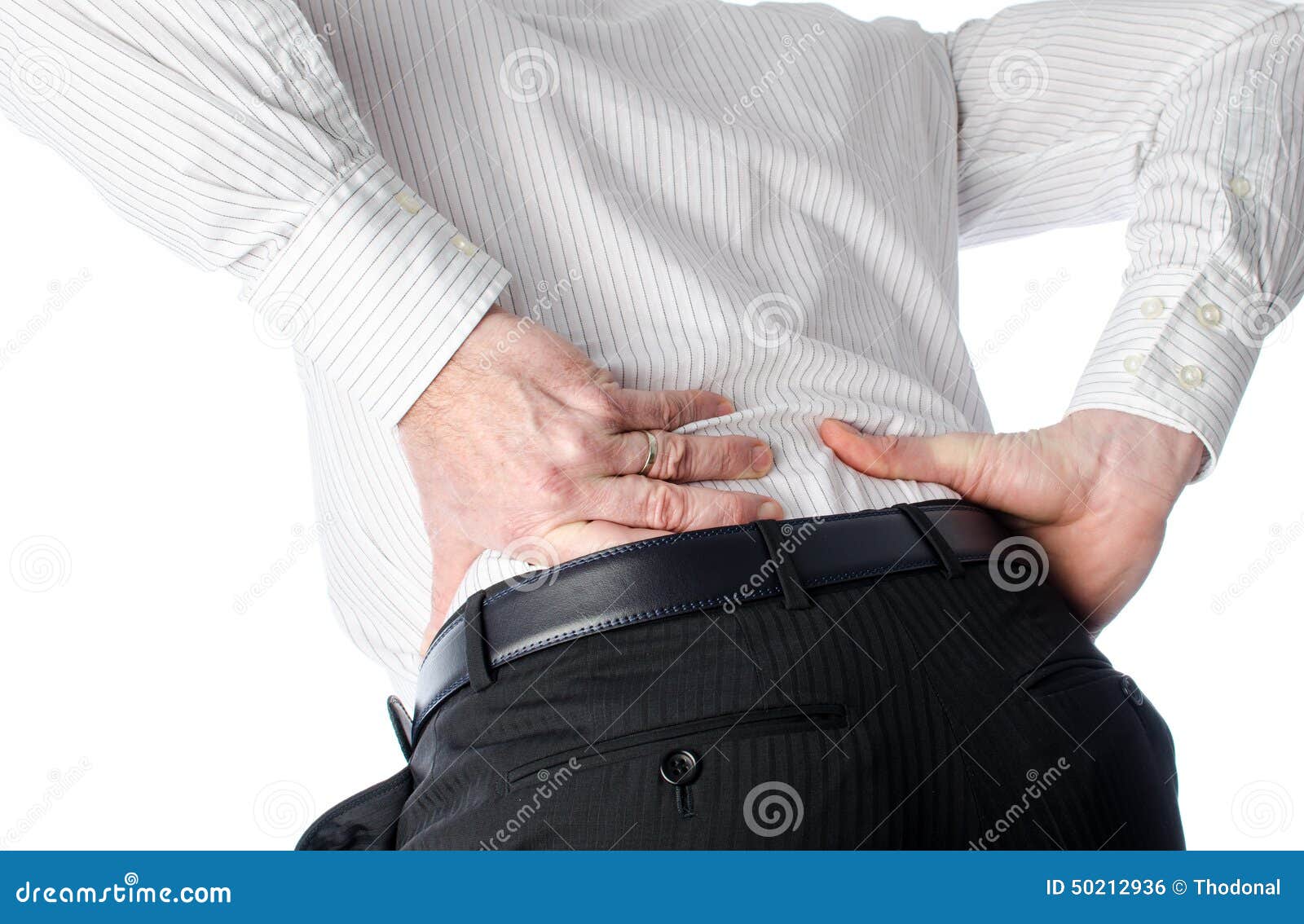 Man with back pain stock photo. Image of body, pain, white - 50212936