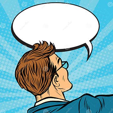 Man back says comic bubble stock vector. Illustration of businessman ...